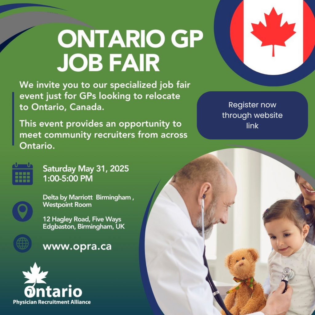 Ontario GP Job Fair in Birmingham, UK – Ontario Physicians Recruitment ...